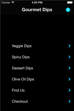 Gourmet Dips App