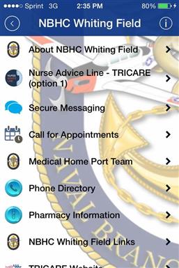 NBHC Whiting Field App